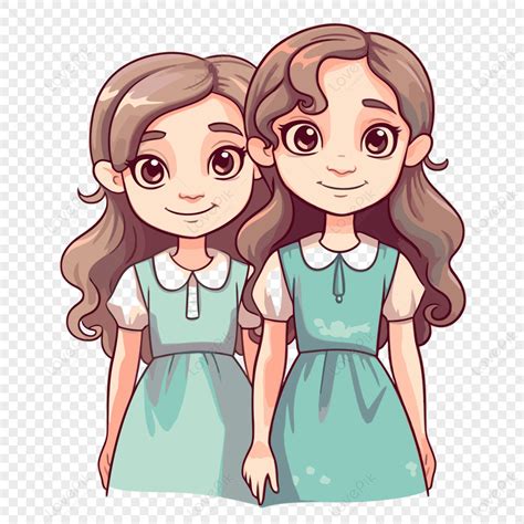 자매 벡터 클립 아트 상표 만화 Png 일러스트 무료 다운로드 Lovepik