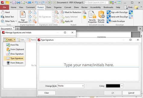 Pdf Xchange Co Ltd Knowledge Base How Do I Add Typed Signatures