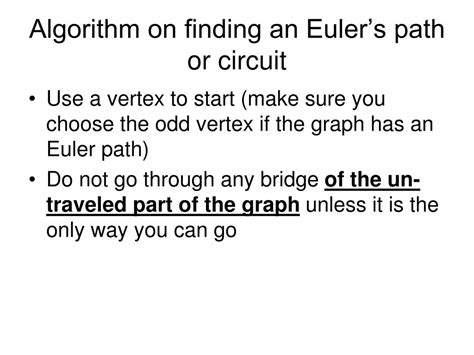 Ppt Graph Modeling In Real Life Eulers Theorems And Fleurys
