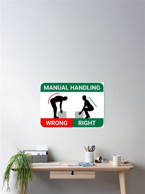 Safe Manual Handling Poster For Sale By Safetyguide Redbubble