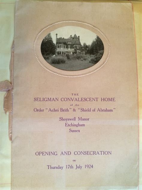 The Seligmans At Shoyswell Manor Shalom Sussex