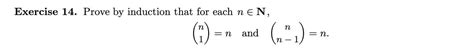 Solved Exercise Prove By Induction That For Each Nn Chegg