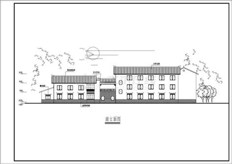 江南地区某三层客栈建筑方案设计图纸宾馆酒店设计方案土木在线
