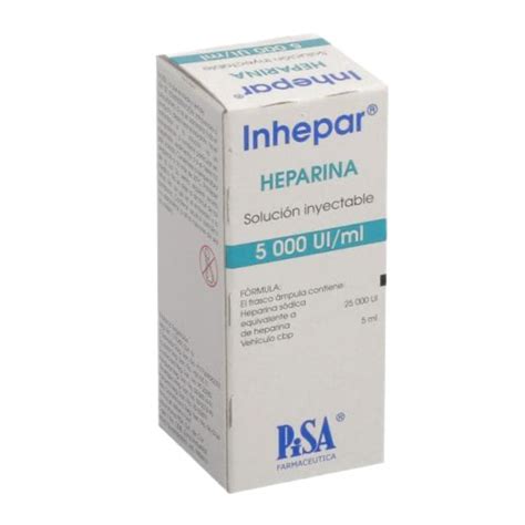 Inhepar Frasco Ampolletas 5000 Ui 5 Ml