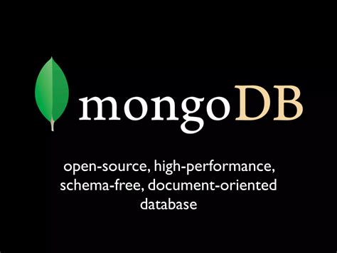 MongoDB EuroPython 2009 PPT