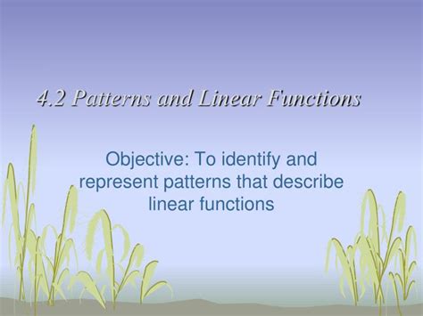 ppt 4 2 patterns and linear functions powerpoint presentation free