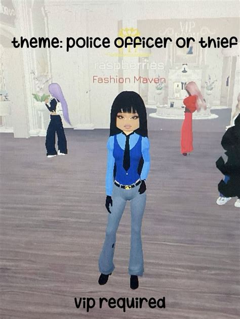 Dti Dress To Impress Outfit Theme Police Officer Or Thief 💕 In 2024 Police Officer Dress To