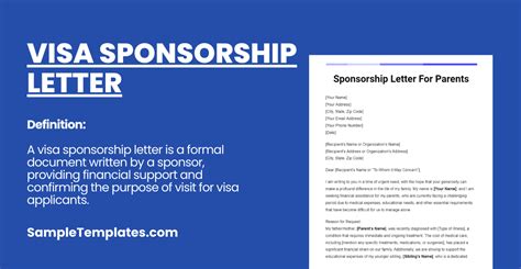 FREE Sample Visa Sponsorship Letter Templates In PDF Word Google Docs Pages