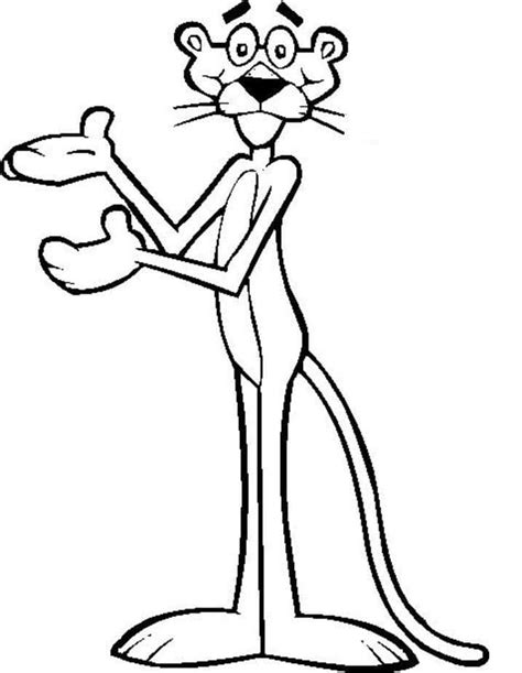 Pink Panther Coloring Pages Panther Pink Coloring Pages Outline Drawing Print Color Panthers