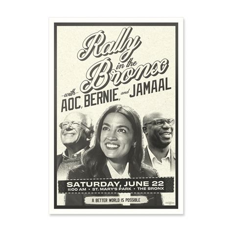 Rally In The Bronx Poster Official Aoc Shop