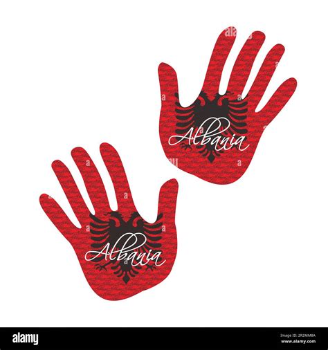 Albania Flag Hand Vector Stock Vector Image And Art Alamy