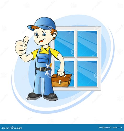 Installing Windows Service Stock Illustration Illustration Of