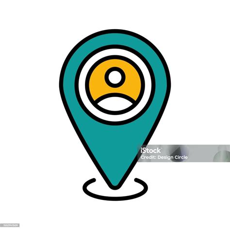사람 위치 채워진 개요 아이콘 디자인 그림입니다 흰색 배경에 지도 및 탐색 기호 Eps 10 파일 개념에 대한 스톡 벡터 아트 및 기타 이미지 Istock