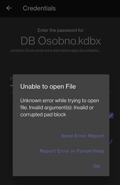 Invalid Arguments S Invalid Or Corrupted Pad Block Error Reports