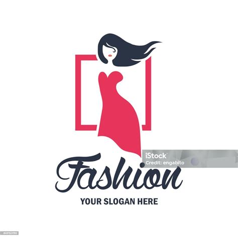 패션 및 뷰티 아이콘 및 텍스트 공간을 귀하의 슬로건에 대 한 엠 블 럼 슬로건 벡터 일러스트 레이 션 개념에 대한 스톡 벡터 아트 및 기타 이미지 Istock