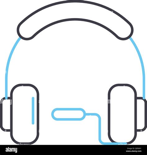 Headphone Line Icon Outline Symbol Vector Illustration Concept Sign Stock Vector Image And Art