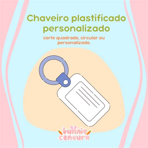 Chaveiro Plastificado Personalizado Shopee Brasil