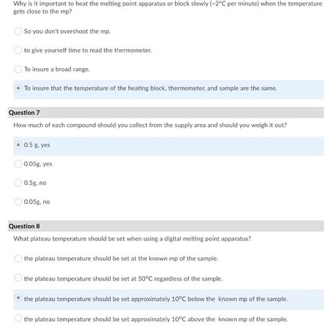 Solved Organic Chemistry Melting Points Lab I Thought I Had