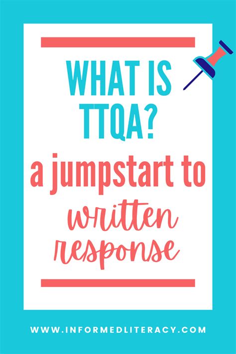 Turn The Question Around—ttqa A Jumpstart To Written Response Informed Literacy