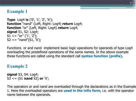 operating overloading in vhdl ppt