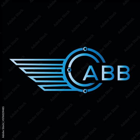 Abb Logo Letter Logo Abb Blue Image On Black Background Abb Technology Monogram Logo Design