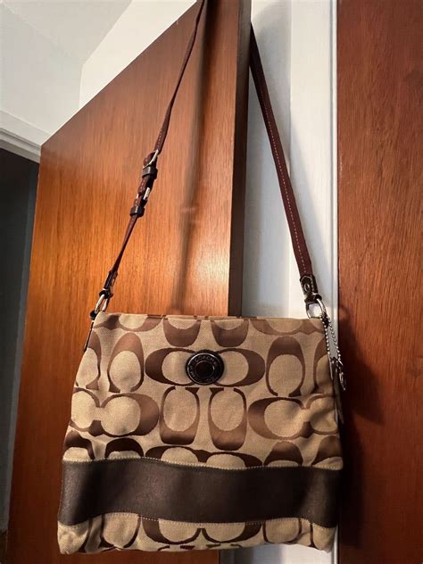 Coach Signature Canvas Messenger Bag Brown K1261 F19 Gem