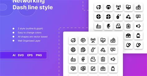 Networking Icons Icons Ft Icons And Wireless Envato