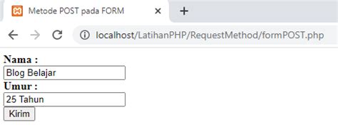 Mengenal Konsep Request Method Pada Form Menggunakan PHP Blog Belajar Official