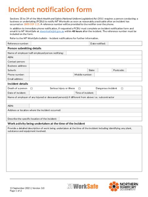 Incident Notification Formpdfincident
