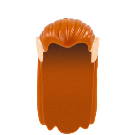 Long Ginger Hair With Light Skin Elf Ears Lego Minifigure Hair