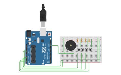 Circuit Design Circuito De 4 Pulsadores Tinkercad