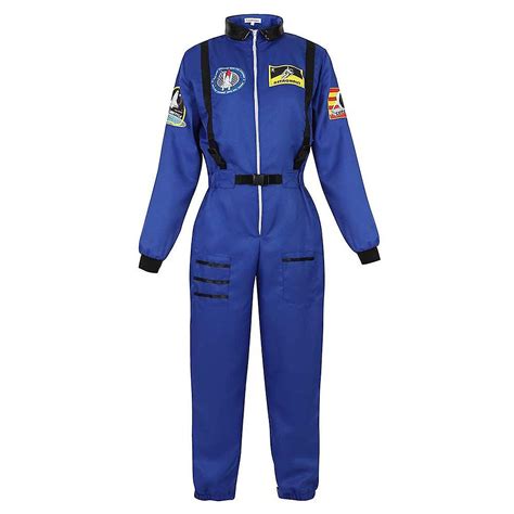 Astronaut Kostym Vuxen Silver Spaceman Kostym Plus Size Kvinnor Space