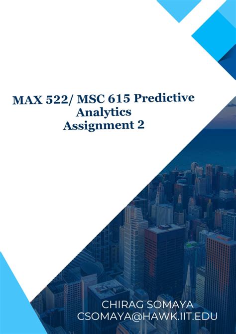 Predictive Assignment 2 1 Explore Prepare And Transform The Data To Facilitate Predictive