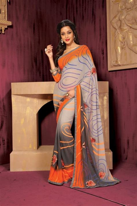 Partywear Faux Georgette Saree At Rs 625 Georgette Sarees In Surat