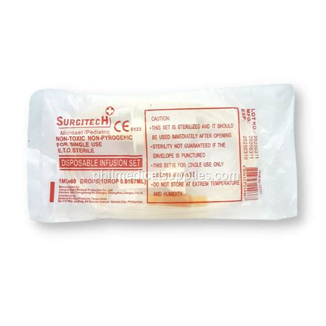 Microset IV Infusion Set Pedia SURGITECH Philippine Medical Supplies