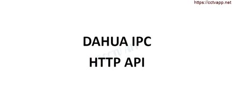 Dahua IPC API V Application System
