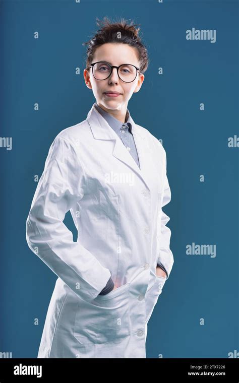 With Her Glasses And Lab Coat She Represents The Intersection Of