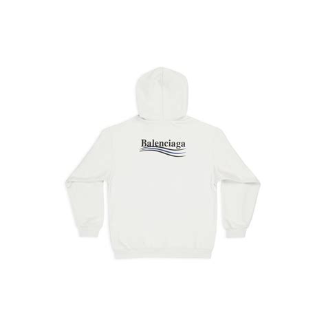 Mens Political Campaign Hoodie Medium Fit In White Balenciaga Us