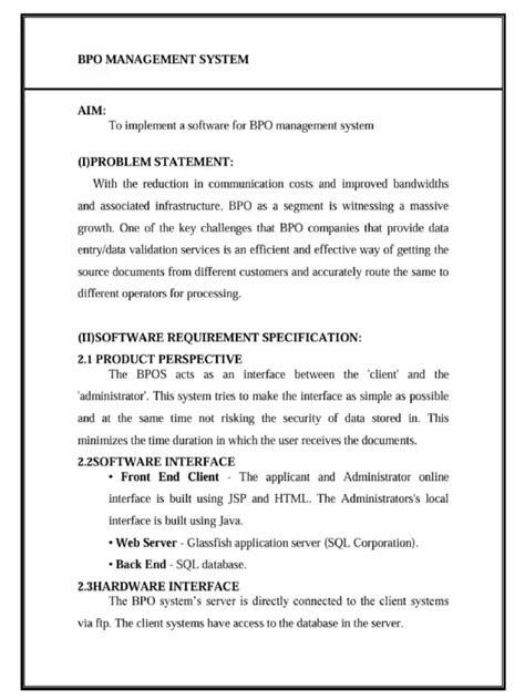 Bpo Management System Pdf Databases Use Case