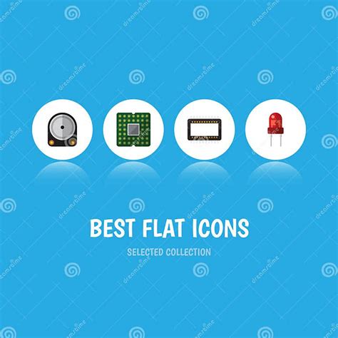 Flat Icon Appliance Set Of Unit Hdd Mainframe And Other Vector