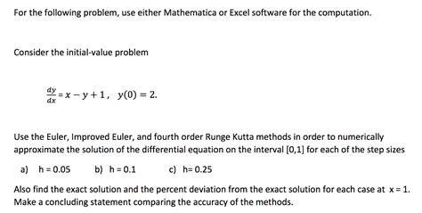 solved for the following problem use either mathematica or