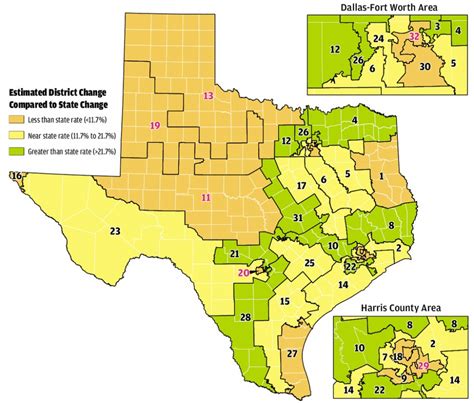 20 Texas State Representatives District Map Collection Texas State
