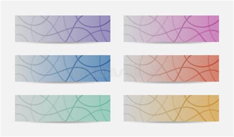 Soft Abstract Concepts And Colors Set Design Elements Headers Stock Illustration Illustration
