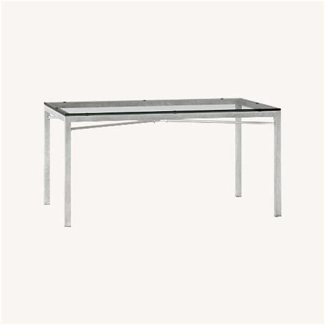 Cb2 Silverado Glasschrome Dining Table Aptdeco Cb2 Silverado Glasschrome Dining Table Aptdeco