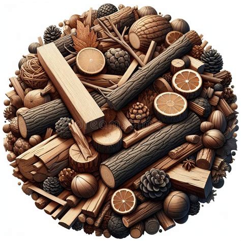Wood A Traditional Biomass Fuel Derived From Trees Logs Or Br Stock Image Image Of Item