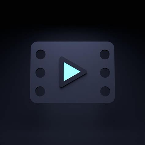 Ilustración de procesamiento 3d de icono de vídeo Foto Premium