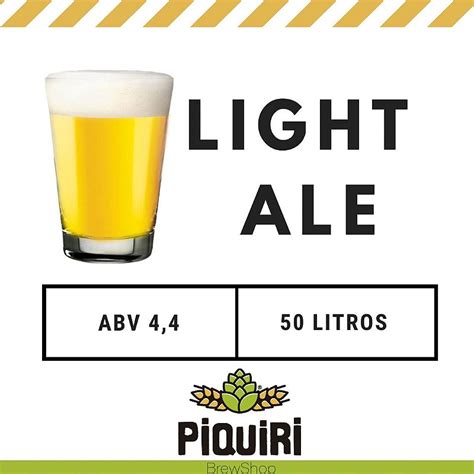 Kit Receitas Cerveja Artesanal 50L Piquiri Light Ale Piquiri Brewshop