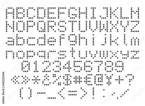Collection Of Letters Numbers And Punctuation Marks In An Asterisk