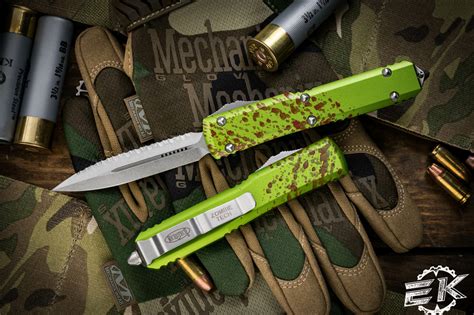 Microtech Ultratech Zombie Otf Automatic Knife 34 Dagger Serrated