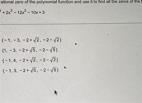 Answered Rational Zero Of The Polynomial Function And Use It To Find Kunduz